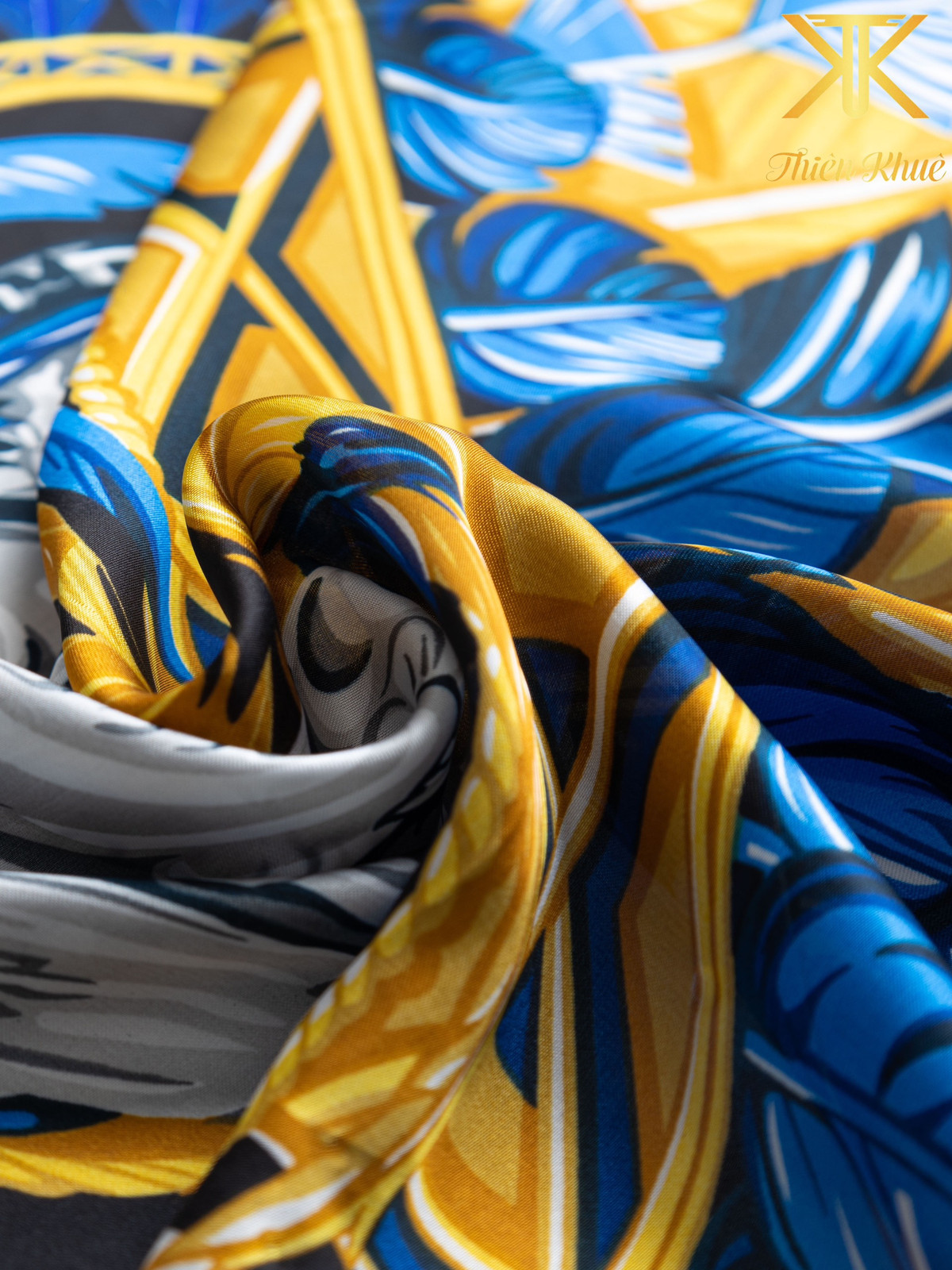 LYNO - KHĂN LỤA K0002 XANH NAVY